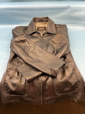 Black Leather Jacket R&O ReillyOlmes Reilly Olmes Bomber 100% Real ...