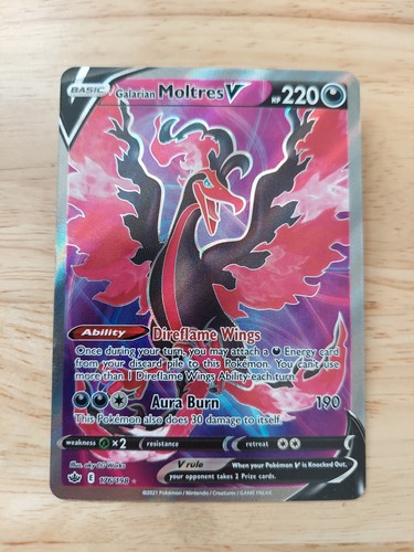 Galarian Moltres V 176/198 Chilling Reign NM Full Art Ultra Rare ...