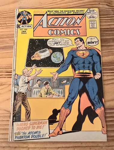 ACTION COMICS 408 silver age dc comic book superman supergirl batman ...