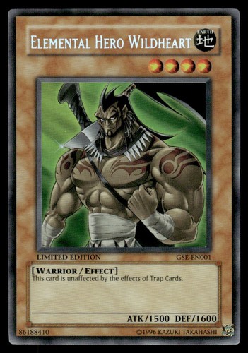 Yu-Gi-Oh! LIMITED EDITION Elemental Hero Wildheart #GSE-EN001 Light ...