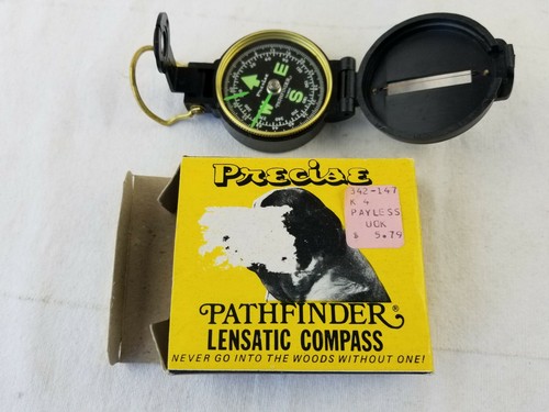 Vintage Precise Pathfinder Engineer Lensatic Compass 23212 taiwan EUC ...