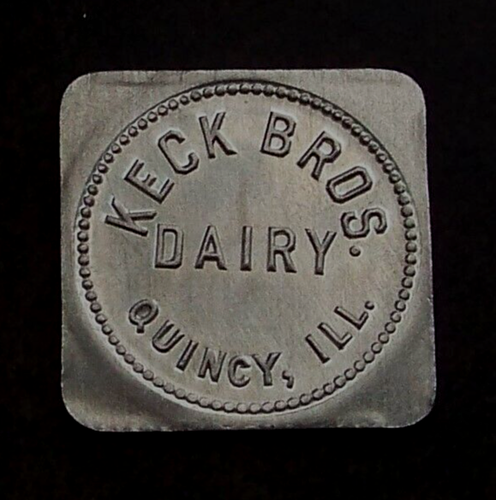 QUINCY ILLINOIS / KECK BROS. DAIRY / ONE QUART MILK / ANTIQUE TOKEN | eBay