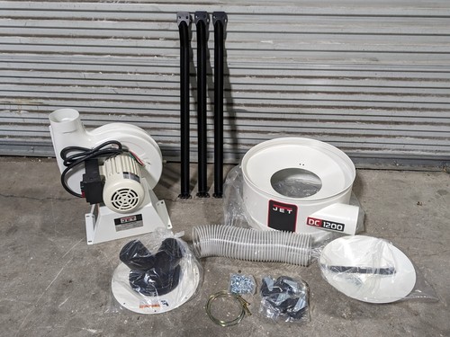 Jet Vortex Cone Portable Dust Collector 1200 CFM Max. 2 HP 230v DC1200 ...