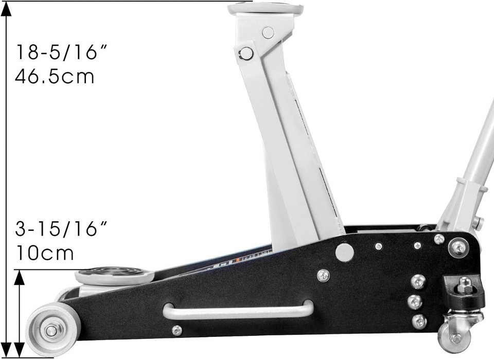 Torin Dual Piston 3 Ton Low Profile Al uminum and Steel Racing Floor ...