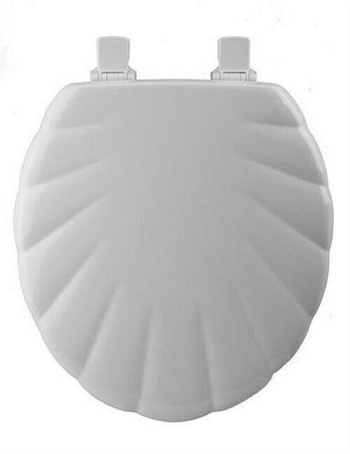 Bemis Mayfair 22EC 000 Round White Molded Wood Toilet Seat w/ Shell ...