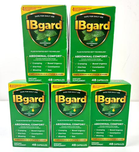IBgard Irritable Bowel Syndrome 48ct Capsules LOT OF 5 Boxes 240 Pcs ...