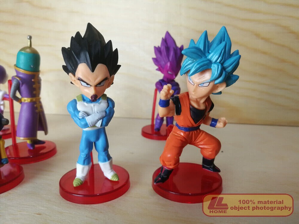 Anime Dragon Ball Z Super Son Goku Vegeta Zeno Guard 6pcs Figure Cake ...