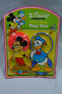 RARE Vintage 70´s Disney Mickey & Donald Ring Toss Game Kingsway Hong ...