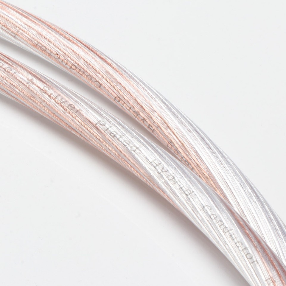 2PCS Hifi Silver Plated Speaker Cable RCA to 2 Banana Plug Amplifier ...