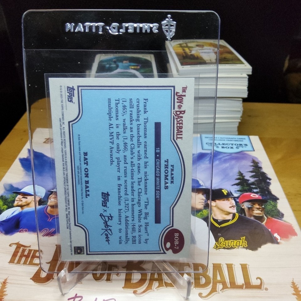 2025 Topps X Bob Ross Frank Thomas Bat on Ball Indian Yellow /25 #BOB-7 ...