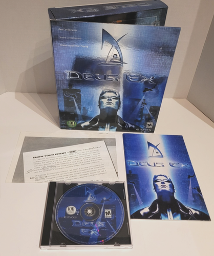 Deus EX PC CD-ROM Big Box Game set Manual CD quick start guide + NOLF ...