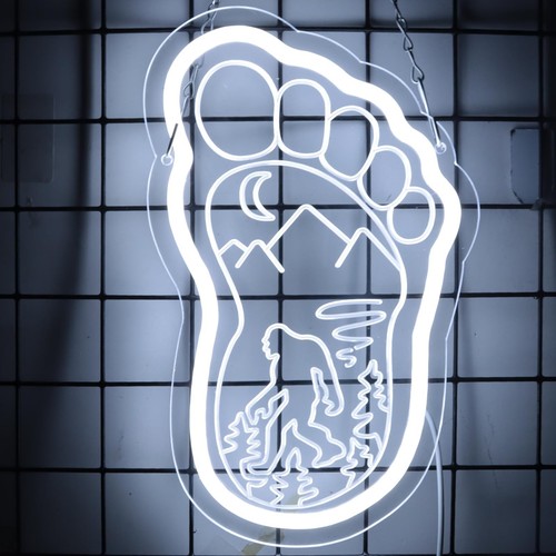 White Sasquatch Neon Sign Bigfoot Mountain Forest Neon Light for ...