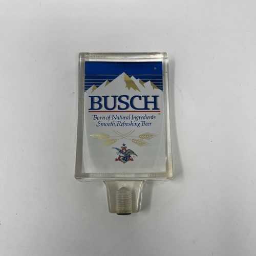 Busch Beer Tab Head Clear Plastic Bush Logo Inlaid Short Square Tap ...