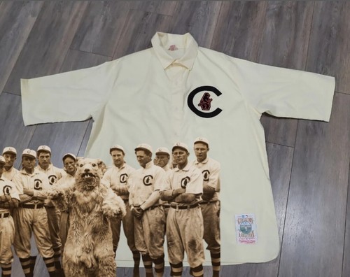 1908 VINTAGE AUTHENTIC CHICAGO CUBS JERSEY OLD GOLD USA MADE XL 48 RARE ...