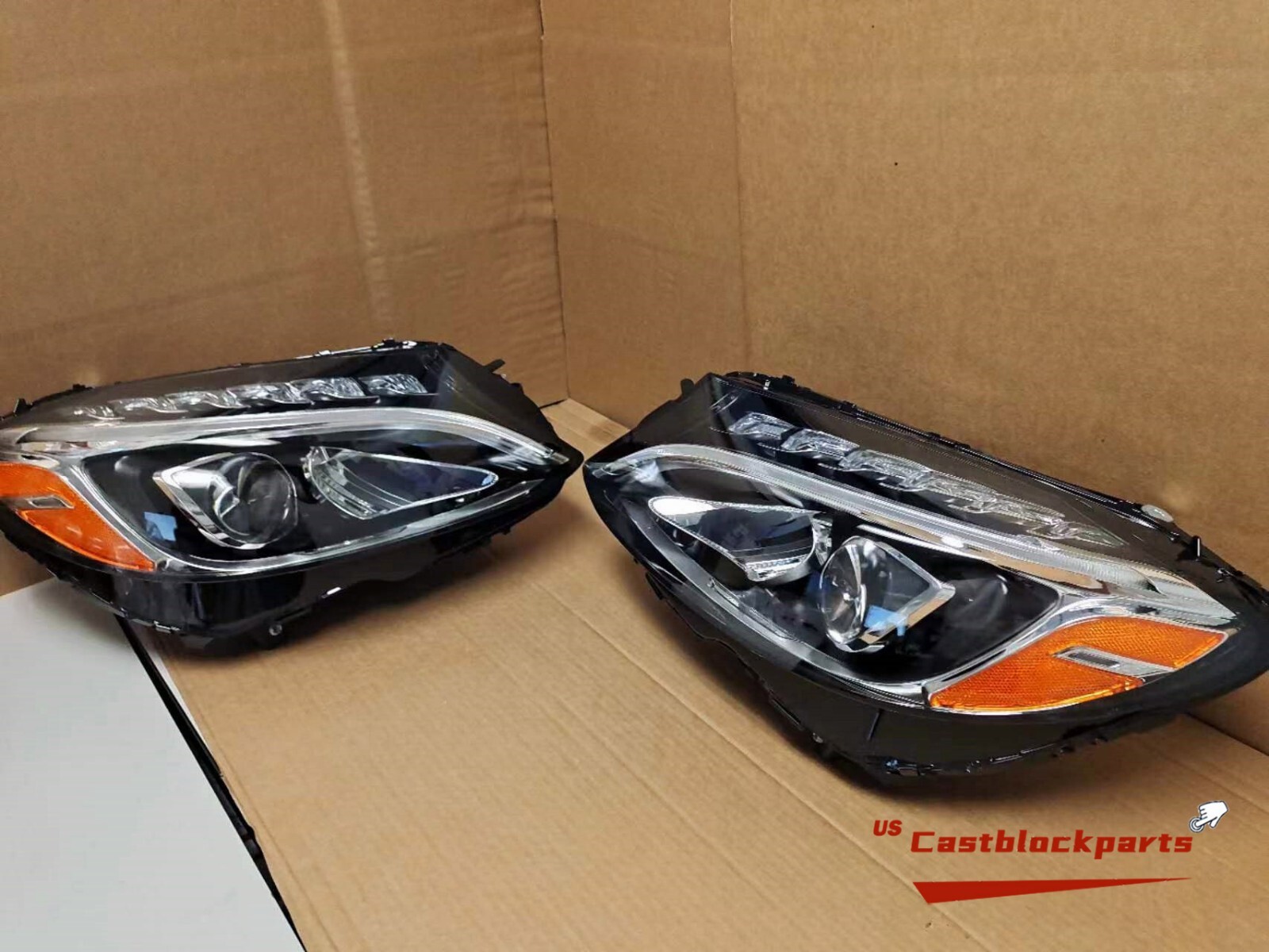 For 2015-2018 Mercedes C-Class C300 W205 LED Headlights Left+Right ...