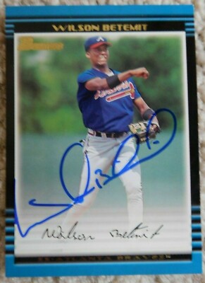 Wilson Betemit Auto Autographed Signed 2002 Bowman Card Braves Yankees ...