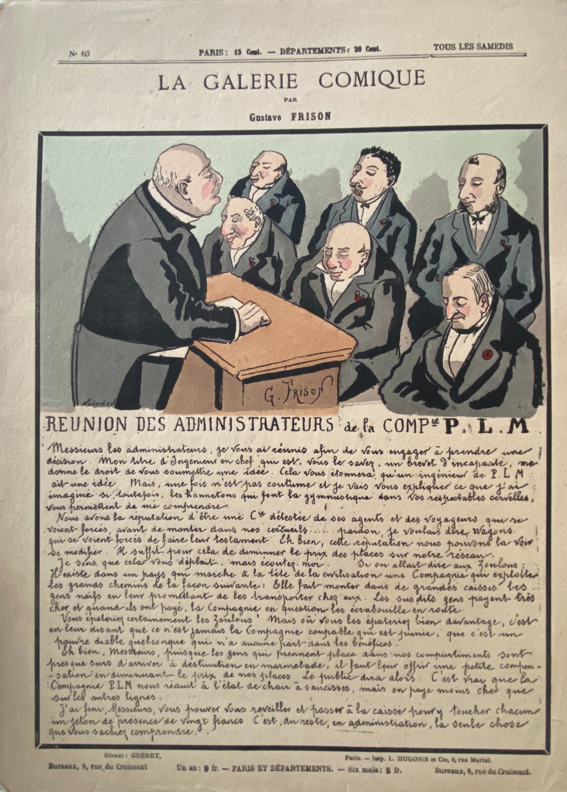 The Comic Gallery By G. Frison Reunion Of The PLM Administrators | eBay