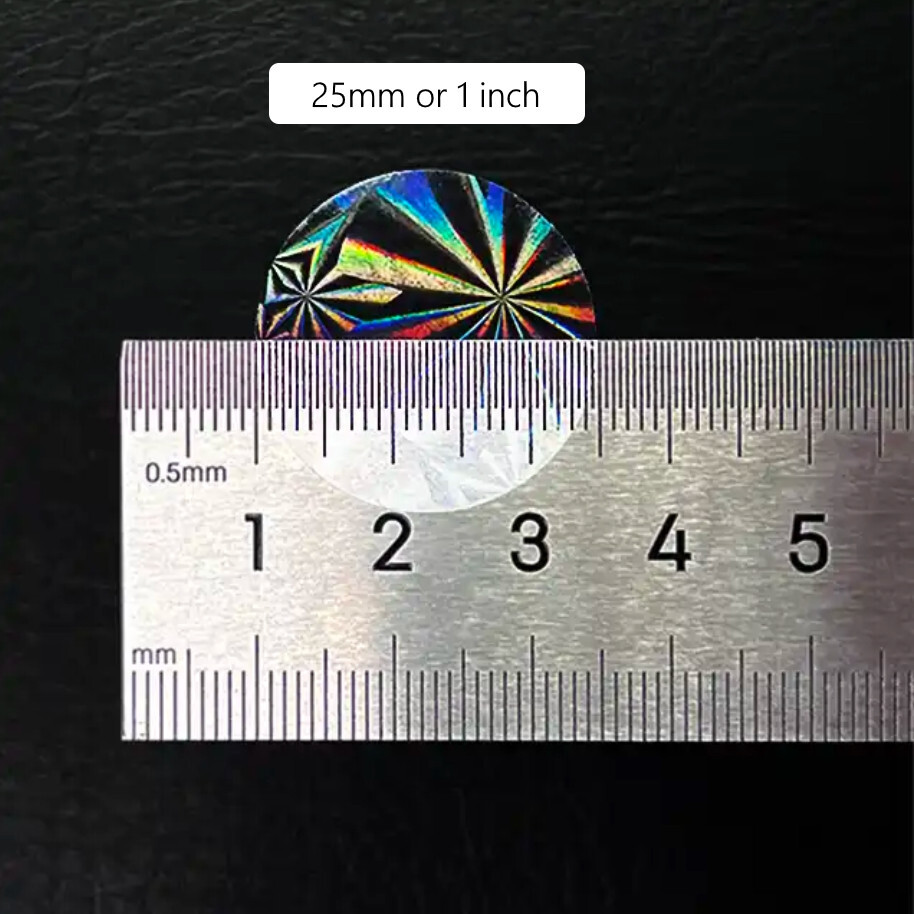 1000pcs 1 Inch Clear Sealing Sticker Round Shiny Patterns Security Seal ...