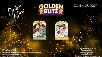 GOLDEN BLITZ!!! by Monopoly GO Telltale Paw & Last Stand | eBay
