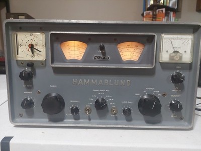 Rare Hammarlund HQ-110 Vintage Tube Radio Receiver - Lights, Clock all ...