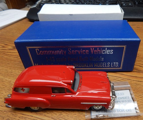 BROOKLIN MODELS 03 1953 PACKARD HENNEY JUNIOR AMBULANCE RED DIE CAST ...