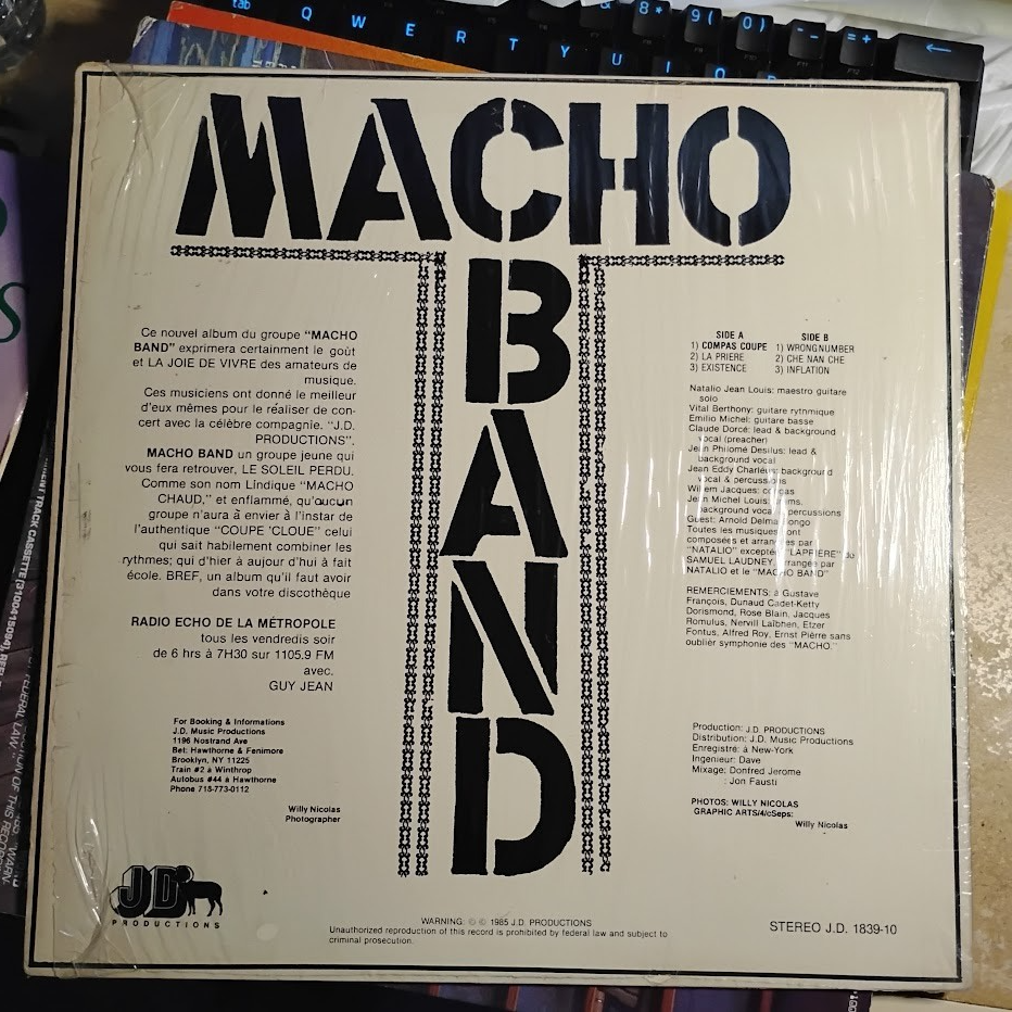 Macho Band – Compas Coupe LP ALBUM LATIN FUNK COMPAS HEAR! 1985 RARE | eBay