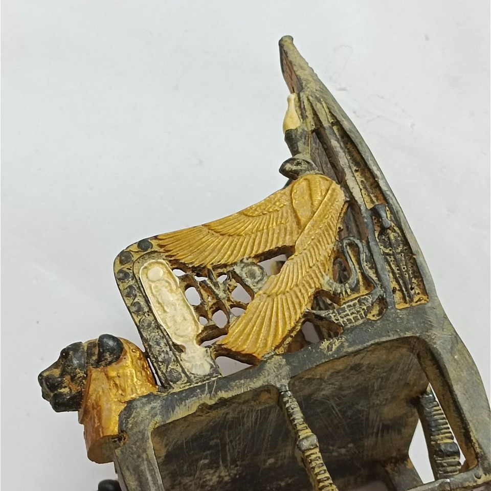 Vintage Egyptian Chair – Ancient Style Throne Replica, Pharaoh Scene ...