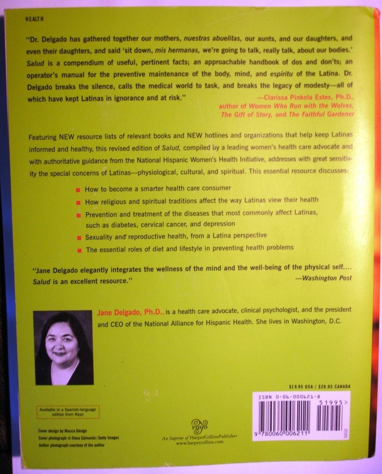 Salud by Jane L. Delgado Ph.D. (2002) revised edition New ! (English ...