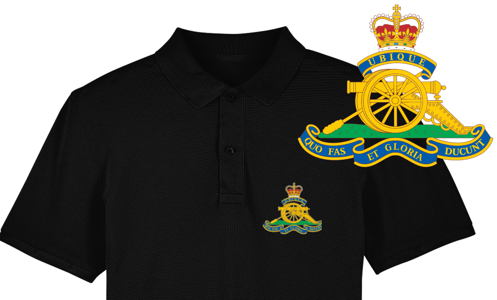 HM Royal Artillery Printed T-shirt / RMP Polo Shirt Military Veteran RA ...