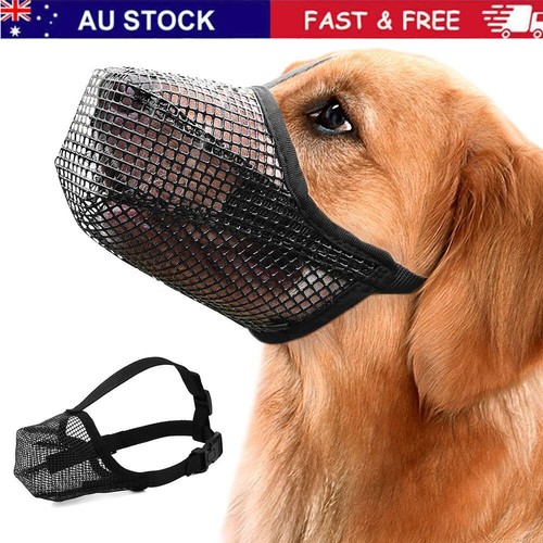 Dog Mesh Muzzle Pet Mouth Cover Dog Bite Preventing Mask Breathable ...