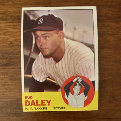 1963 Topps Baseball Bud Daley New York Yankees Card #38 | eBay