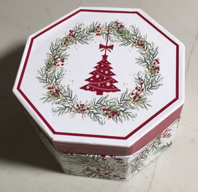Decorative Nesting 4 Octagonal Christmas Boxes | eBay