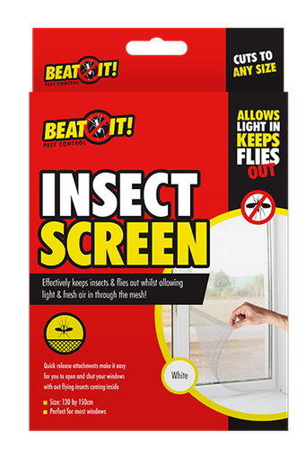 Set Of 3 x Insect / Fly Screens - Mesh Screen Fits Most Windows - 130 x ...