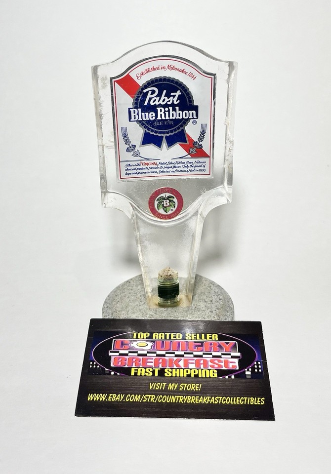 Vintage Pabst Blue Ribbon PBR Acrylic Logo Beer Tap Handle 5.5” Tall ...