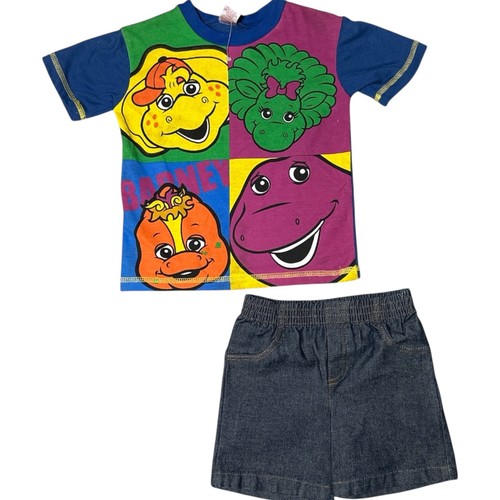 ** READ** (Size 24 months) VTG Barney & Friends Tee & Shorts Set | eBay