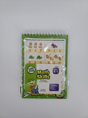 New 2013 Leap Frog Math Skills K-1 Dry Erase Activity Book 8 Pages | eBay