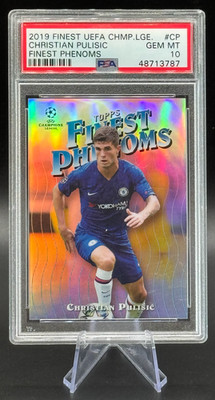2019 Christian Pulisic #CP Topps Finest UCL Finest Phenoms PSA 10 Gem ...