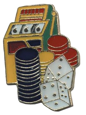 Pack of 50 Slot Machine, Chips & Dice Bike Motorcycle Hat Cap Lapel Pin ...