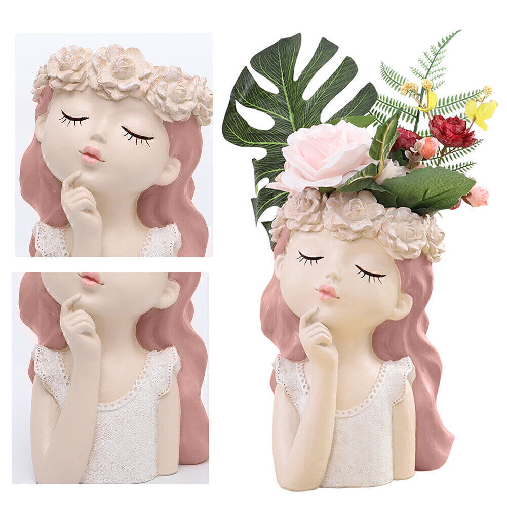 CUTE Girl Personalized Decorative Flower Pot Human Face Planter For ...