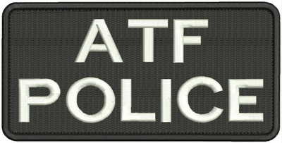 "ATF POLICE" embroidery patch 4x8 hook on back | eBay