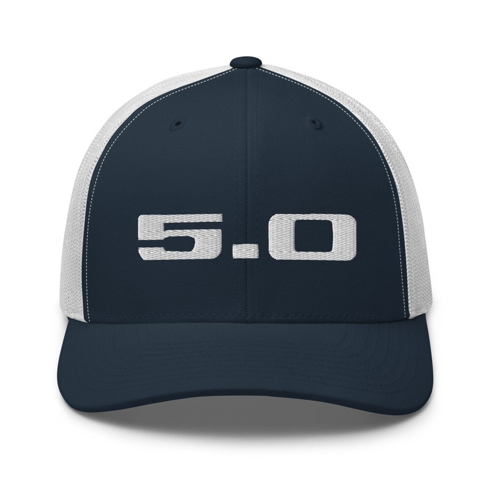 Mustang 5.0 Five Point O Logo Emblem Trucker Cap | eBay