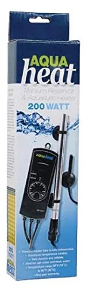 Aqua Heat Titanium 200W Watt Heater Reservoir Aquarium temp control ...