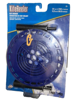 Kite Reeler Kite Winder Blue w 200ft 25lb Nylon Line String by X-Kites ...
