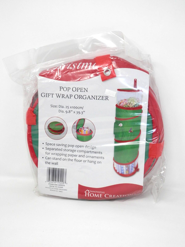 Pop Open Gift Wrap Organizer • Wrapping Paper Bows 39x10" Round ...