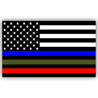 POLICE MILITARY FIREFIGHTER AMERICAN FLAG DECAL STICKER VINYL CAR TRUCK ...