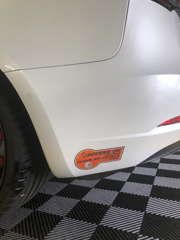 California Carpool HOV Sticker Paint Protection Film underlay PPF Uncut ...