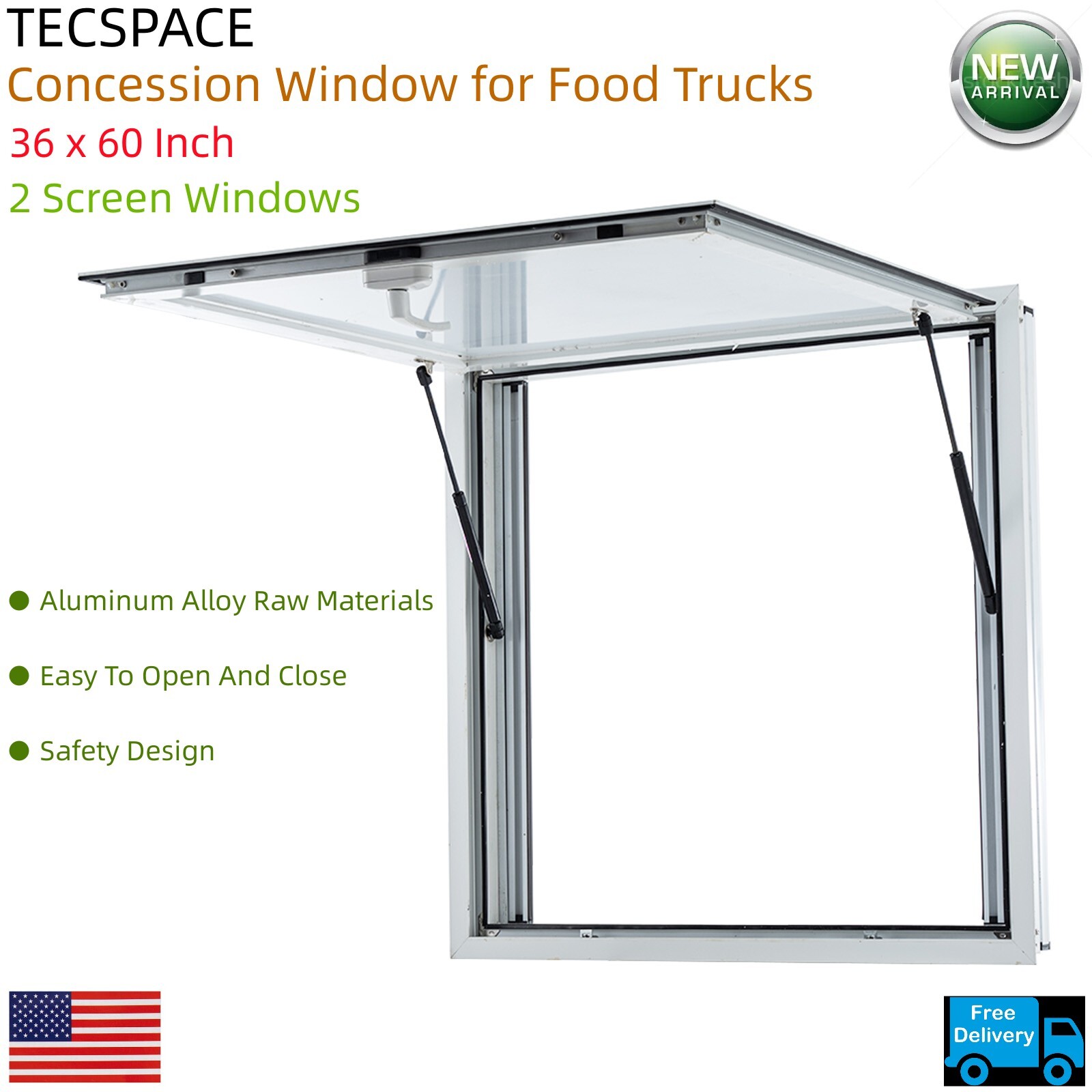 TECSPACE Concession Window for Food Trucks | Grelly USA