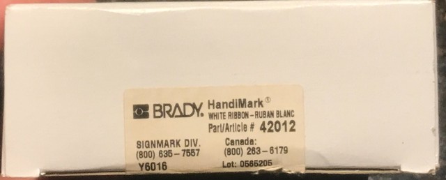 Brady 42012 HandiMark 75' Length 2 Width White Ribbon for sale online ...