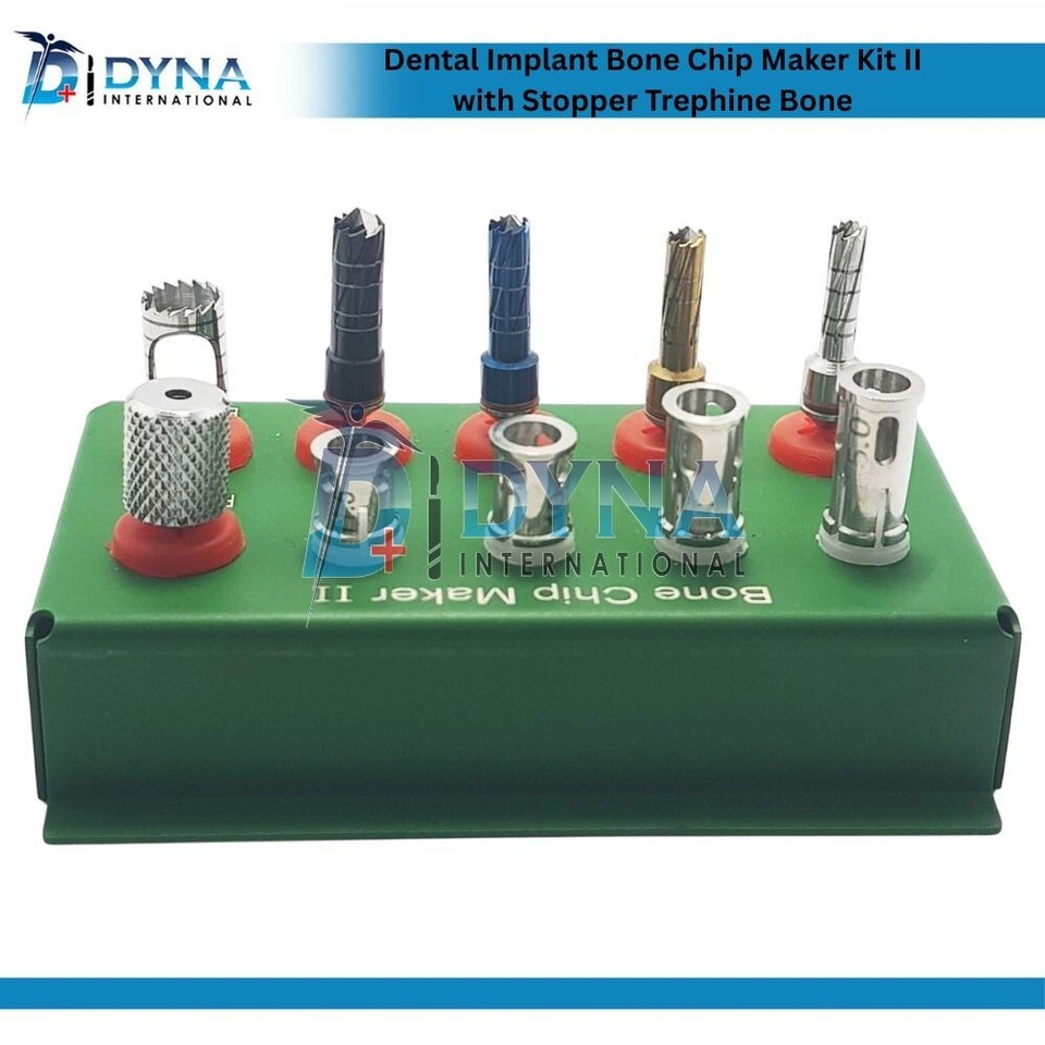 Dental Implant Bone Chip Maker Kit II with Stopper Trephine Bone ...