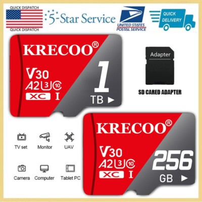 128GB 256GB 1TB Micro SD Card SDHC SDXC Memory Card TF Class 10 with ...